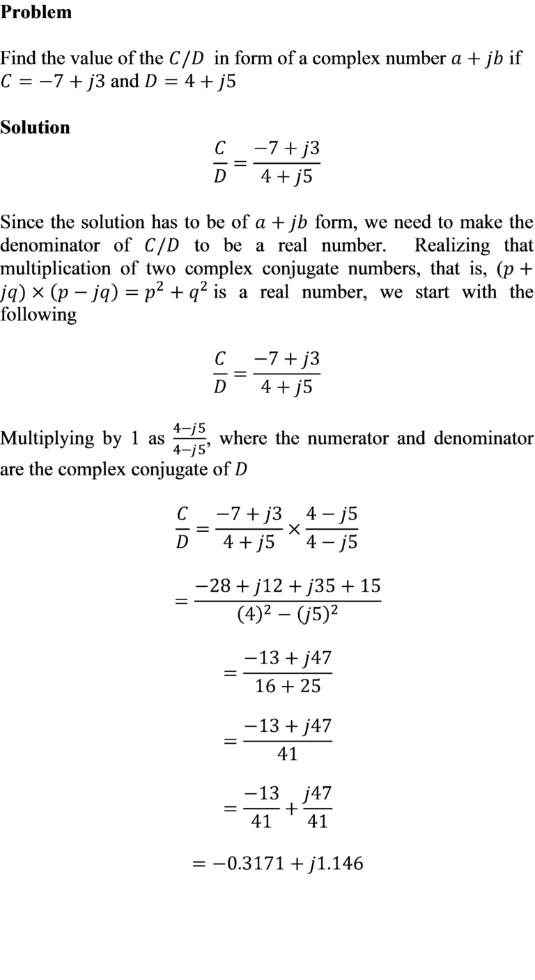 An FE Exam Math Problem in Complex Algebra – Numerical Methods Guy